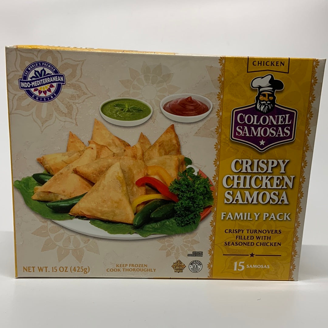 Colonel crispy Chicken Samosa 15Pc – Priya’s Spice Bazaar